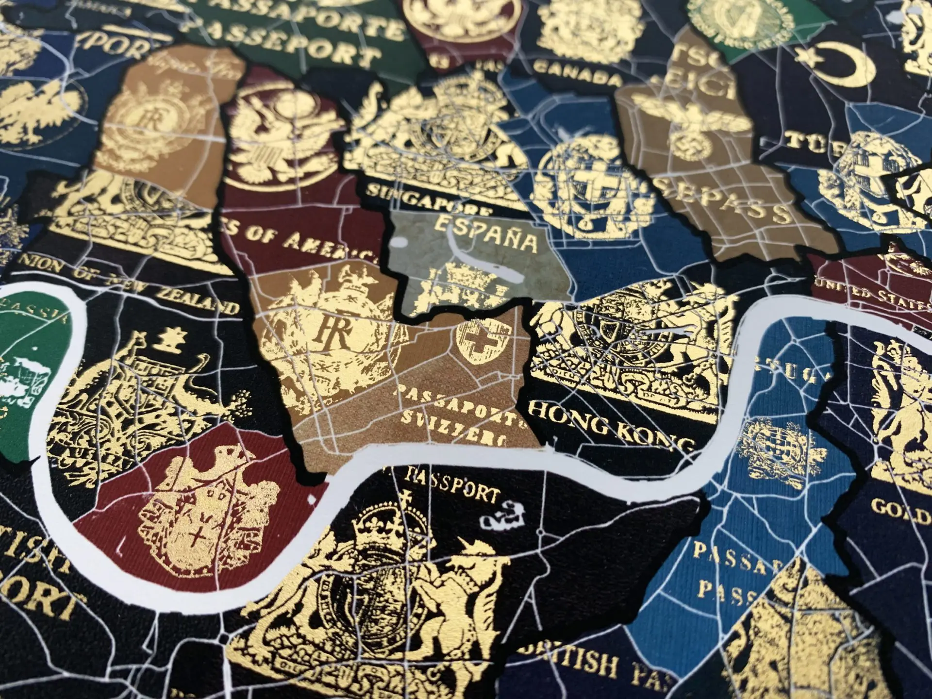 London Passport Map WW2 - Y. A. N. C O N T E M P O R A R Y